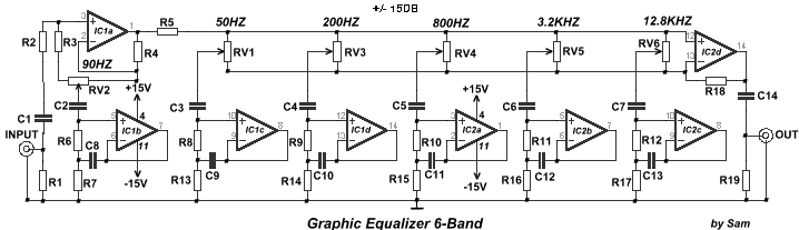 7 Band Graphic Equalizer Circuit Diagram 7 Band Graphic Equalizer Circuit Diagram