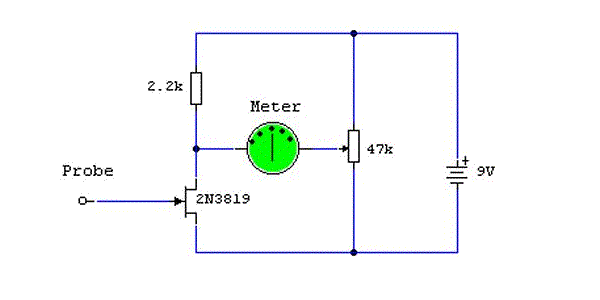 How to build Static Electricity / Negative Ion Detector - circuit diagram How to build Static Electricity / Negative Ion Detector - circuit diagram